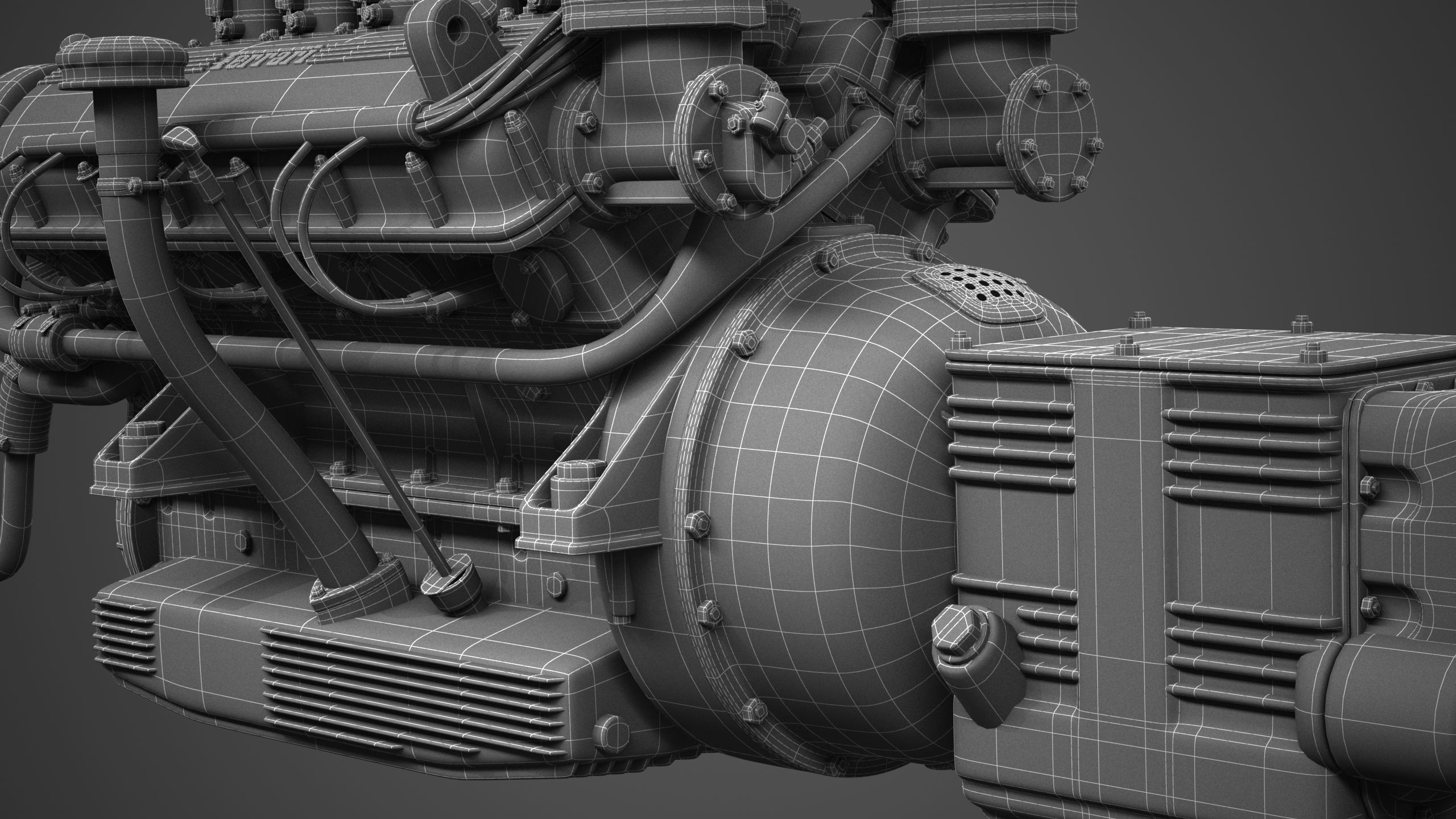 Ferrari 250 TR Engine - 3 liter - 2nd version 3D model | CGTrader