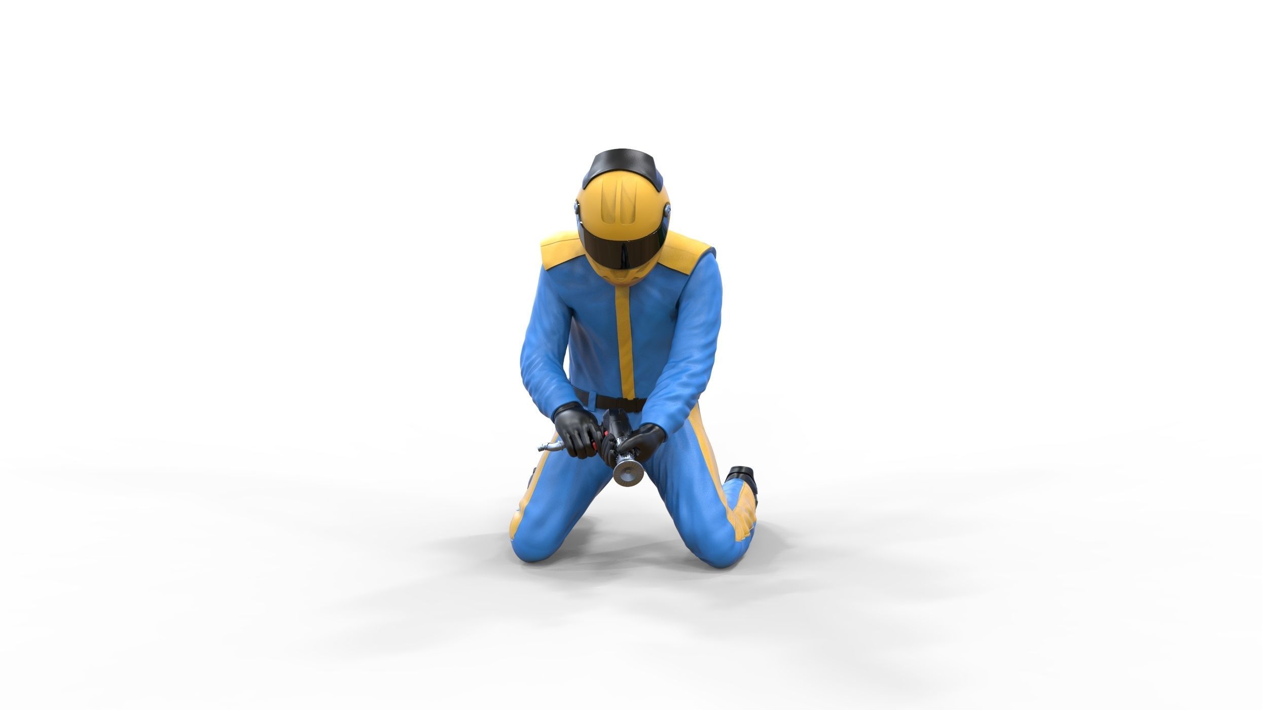 N2 Pit crew with Wheel Gun 3D model 3D printable | CGTrader