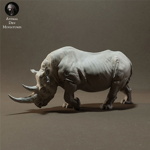 Black Rhino 3D model 3D printable | CGTrader