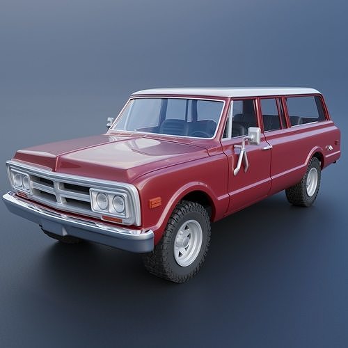 GMC Suburban 1972 3D model 3D printable | CGTrader