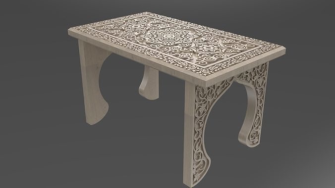 Traditional arabic coffee table 3D model 3D printable | CGTrader