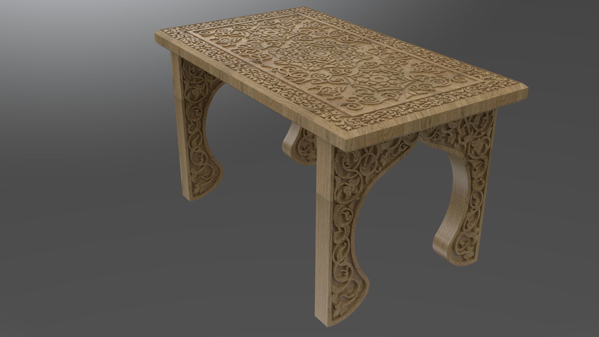Traditional arabic coffee table 3D model 3D printable | CGTrader