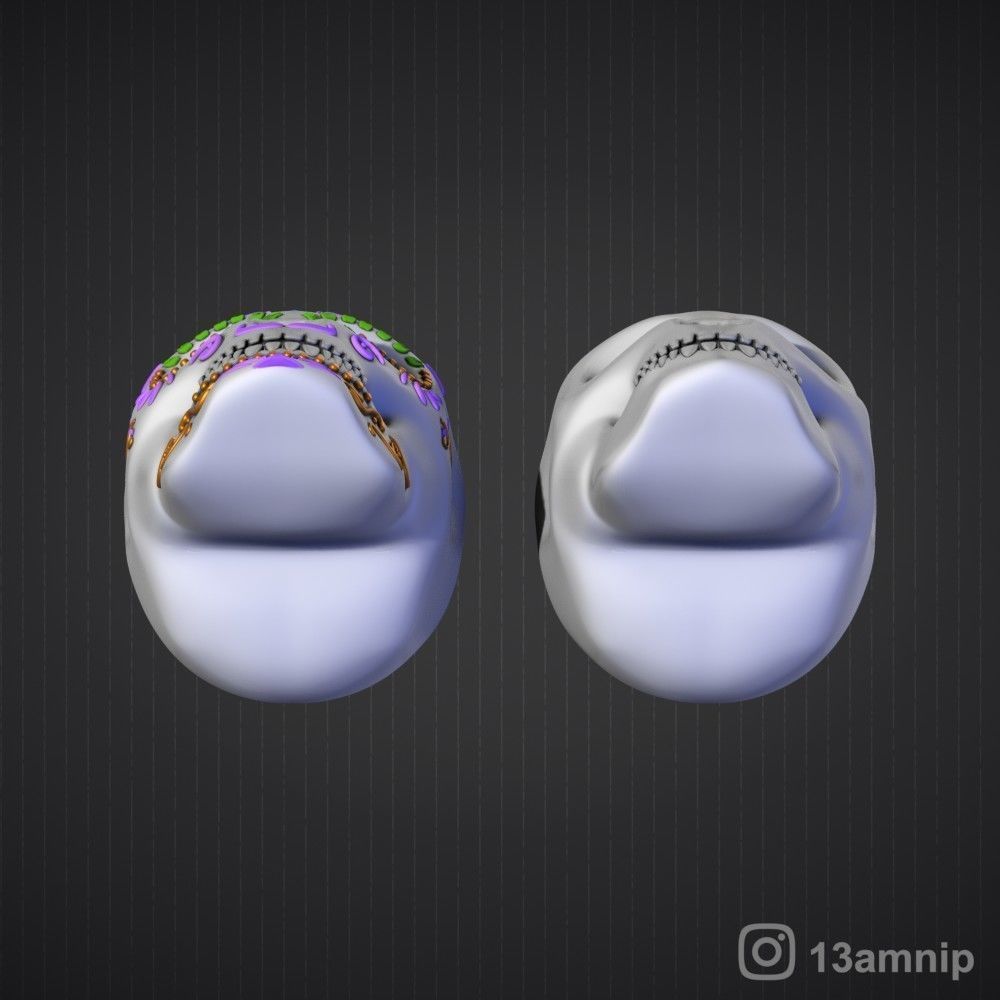 Mexican skull Calavera 3D model 3D printable | CGTrader