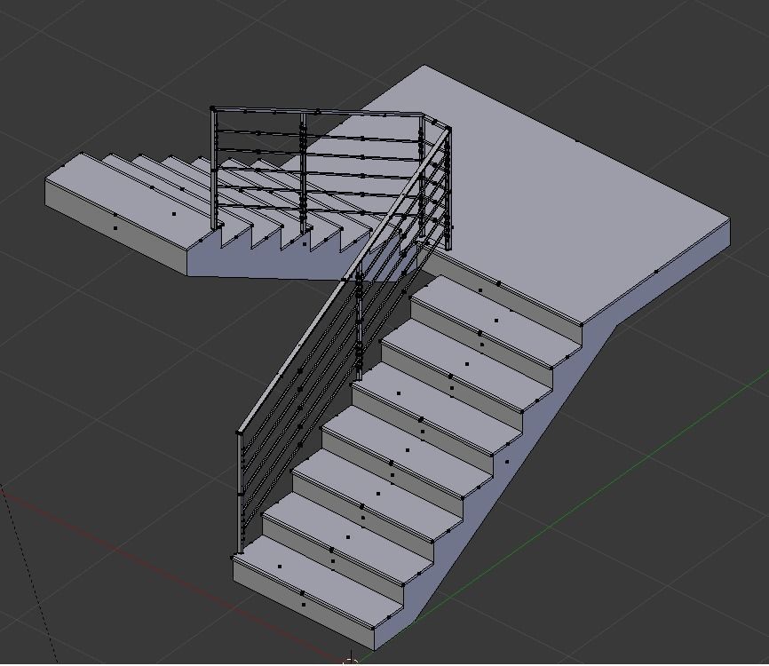 Staircase stairs free 3D model | CGTrader