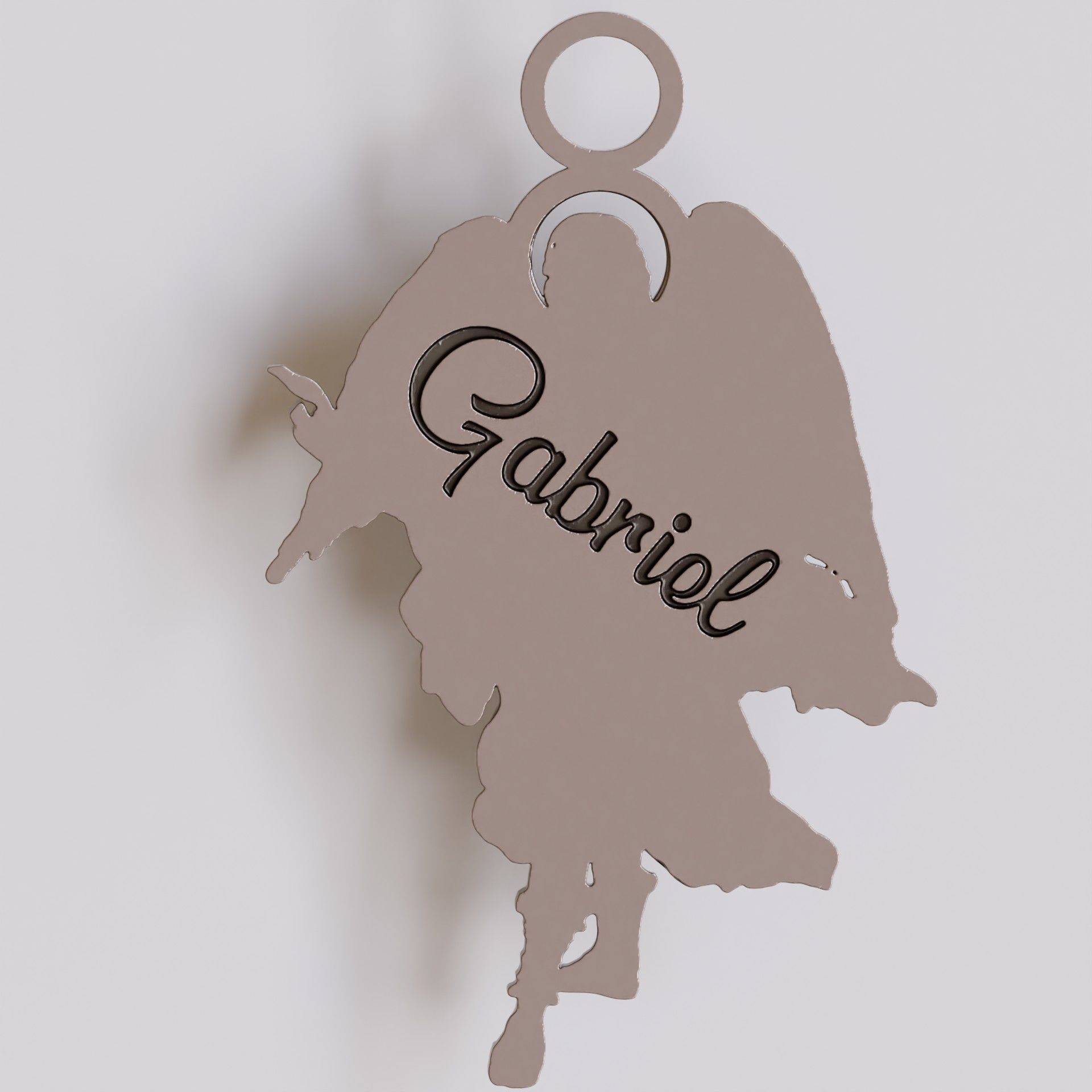 Archangel Gabriel Pendant 3D model 3D printable | CGTrader
