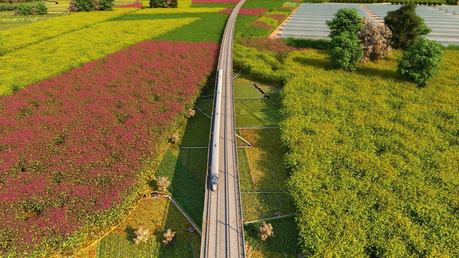 high-speed railway 3D model animated rigged | CGTrader