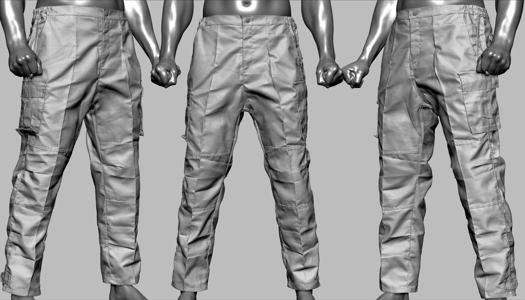 3D model Cargo Pants 003 VR / AR / low-poly | CGTrader
