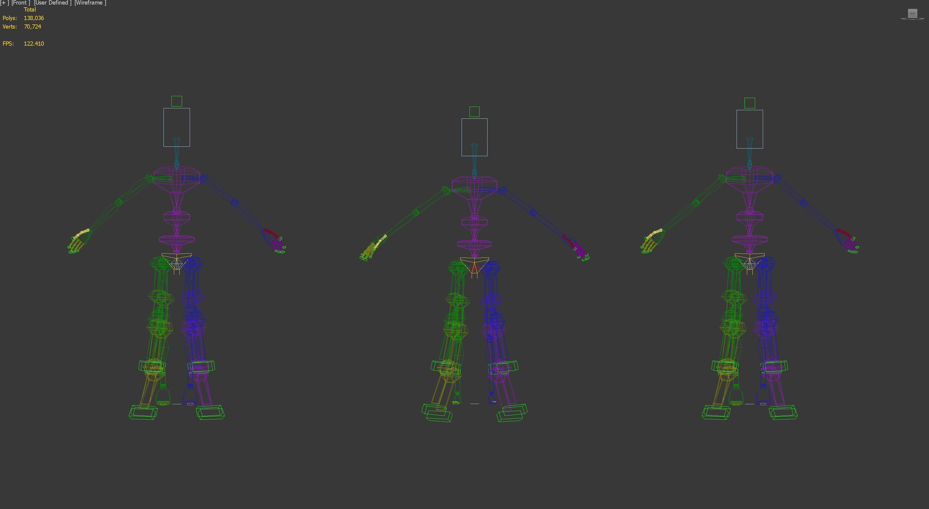 Ink man animation 3D model animated rigged | CGTrader