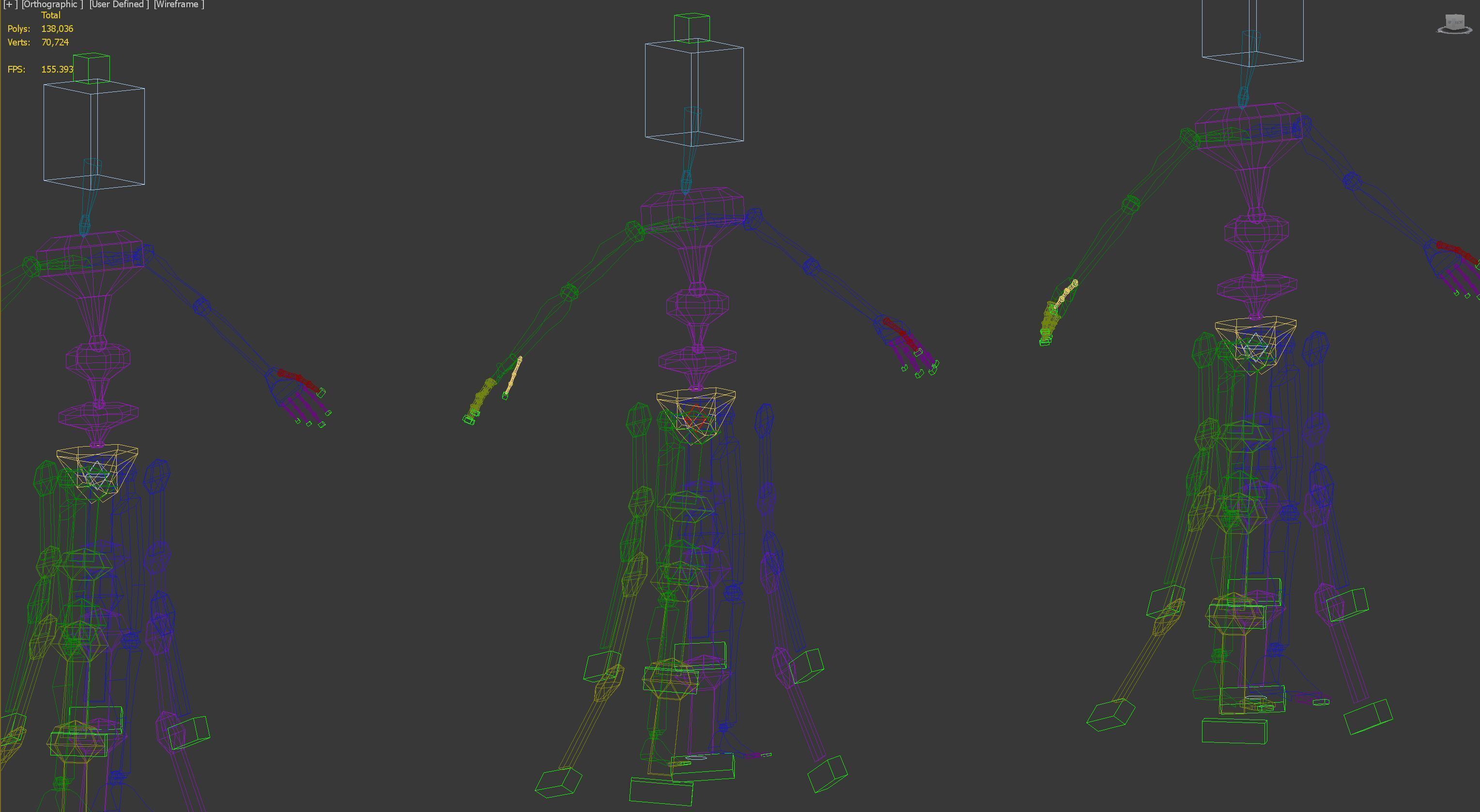 Ink man animation 3D model animated rigged | CGTrader