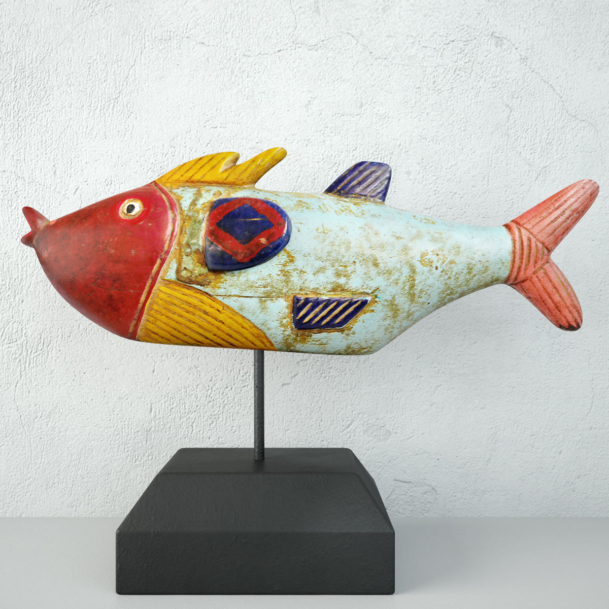 Mali Wood Bozo Fish Puppet 3 3D model | CGTrader