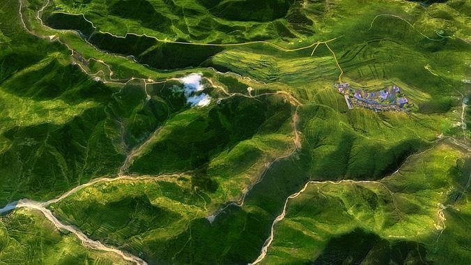 Mountain range Texture animated rigged | CGTrader