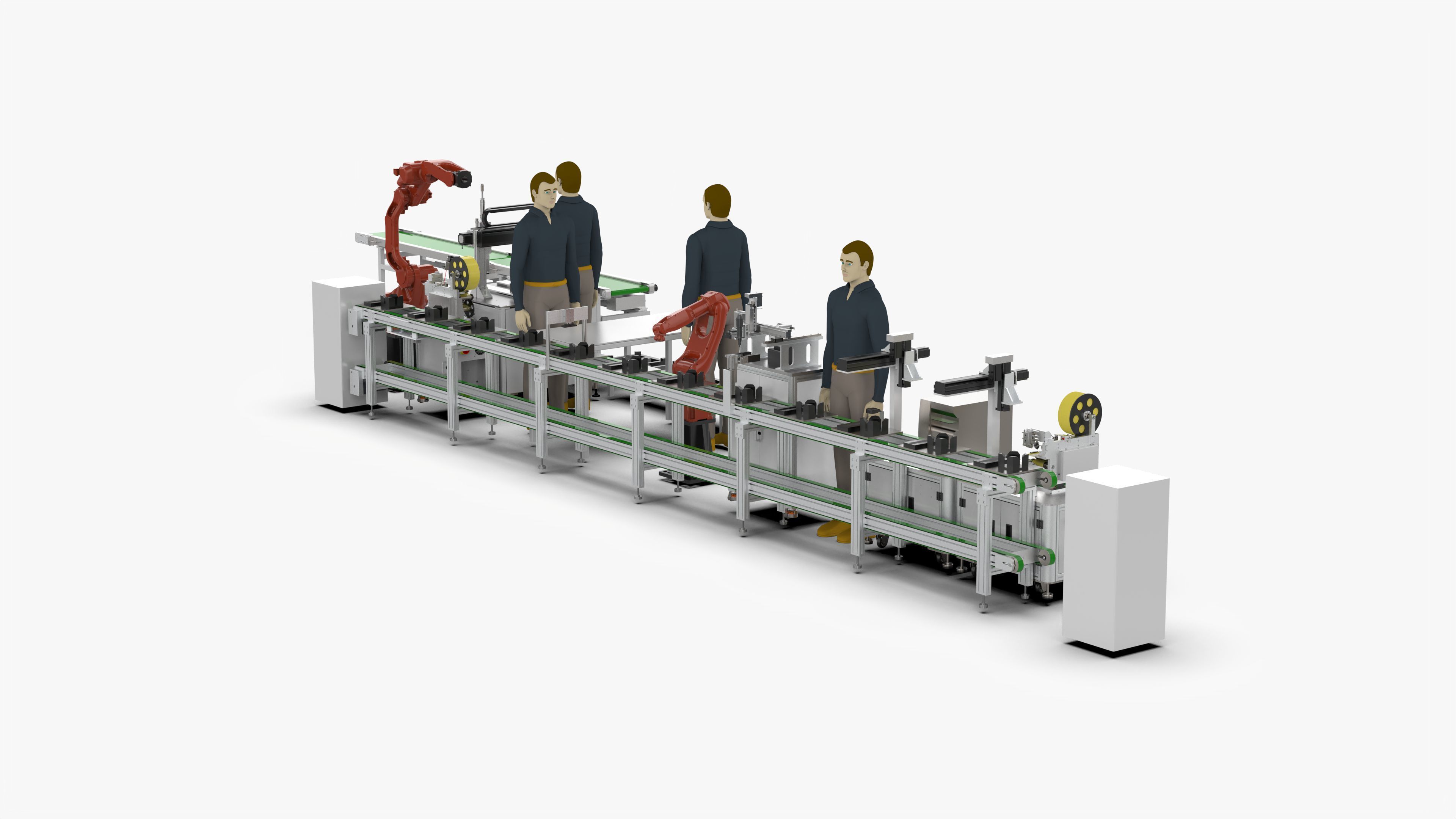 Shell Automatic Locking Labeling Line 3D model | CGTrader