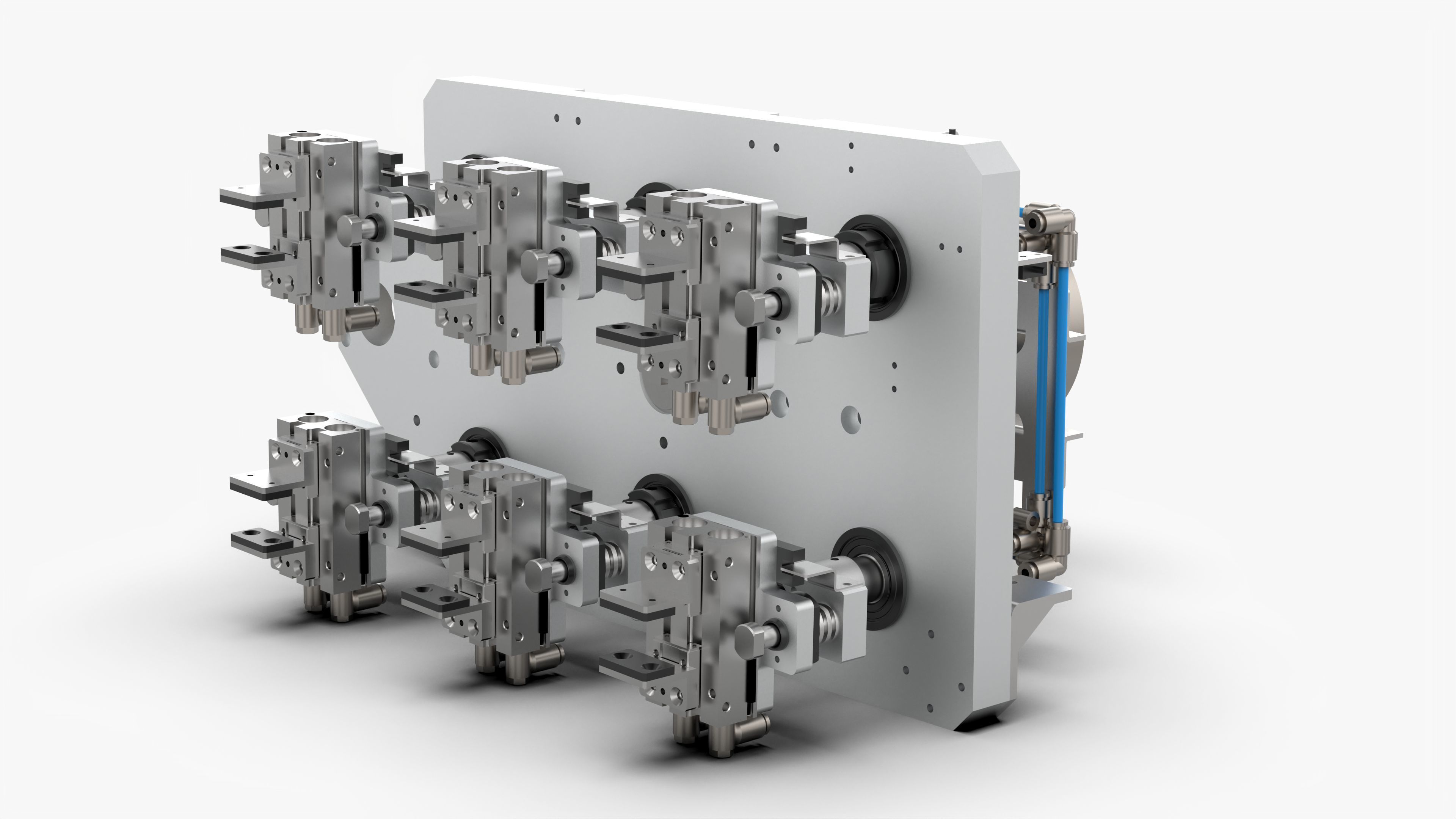 Robot End Axis Pneumatic Gripper 3D model | CGTrader