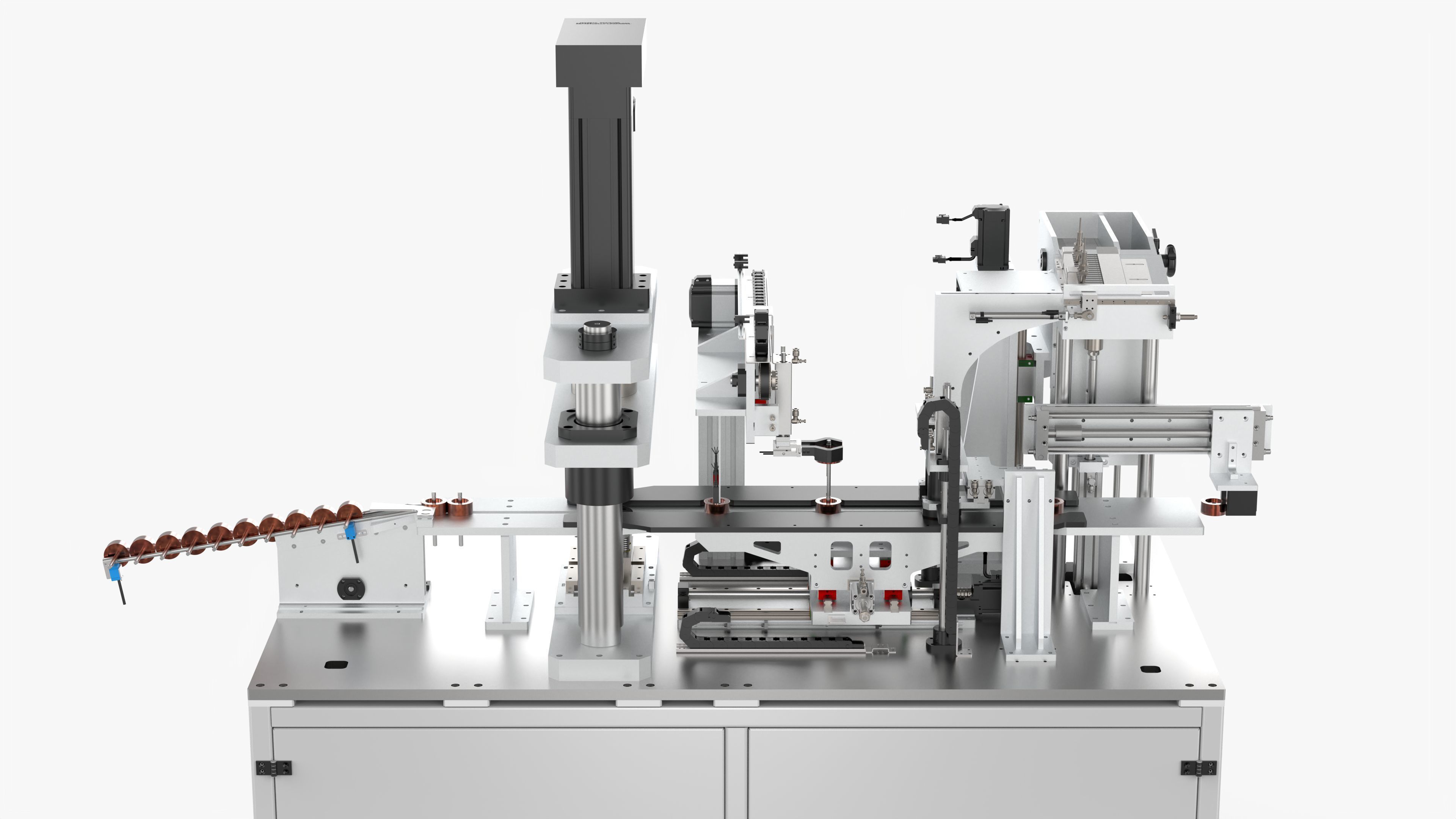 Automatic Permanent Magnet Rotor Into Shaft Assembly Machine 3D model ...