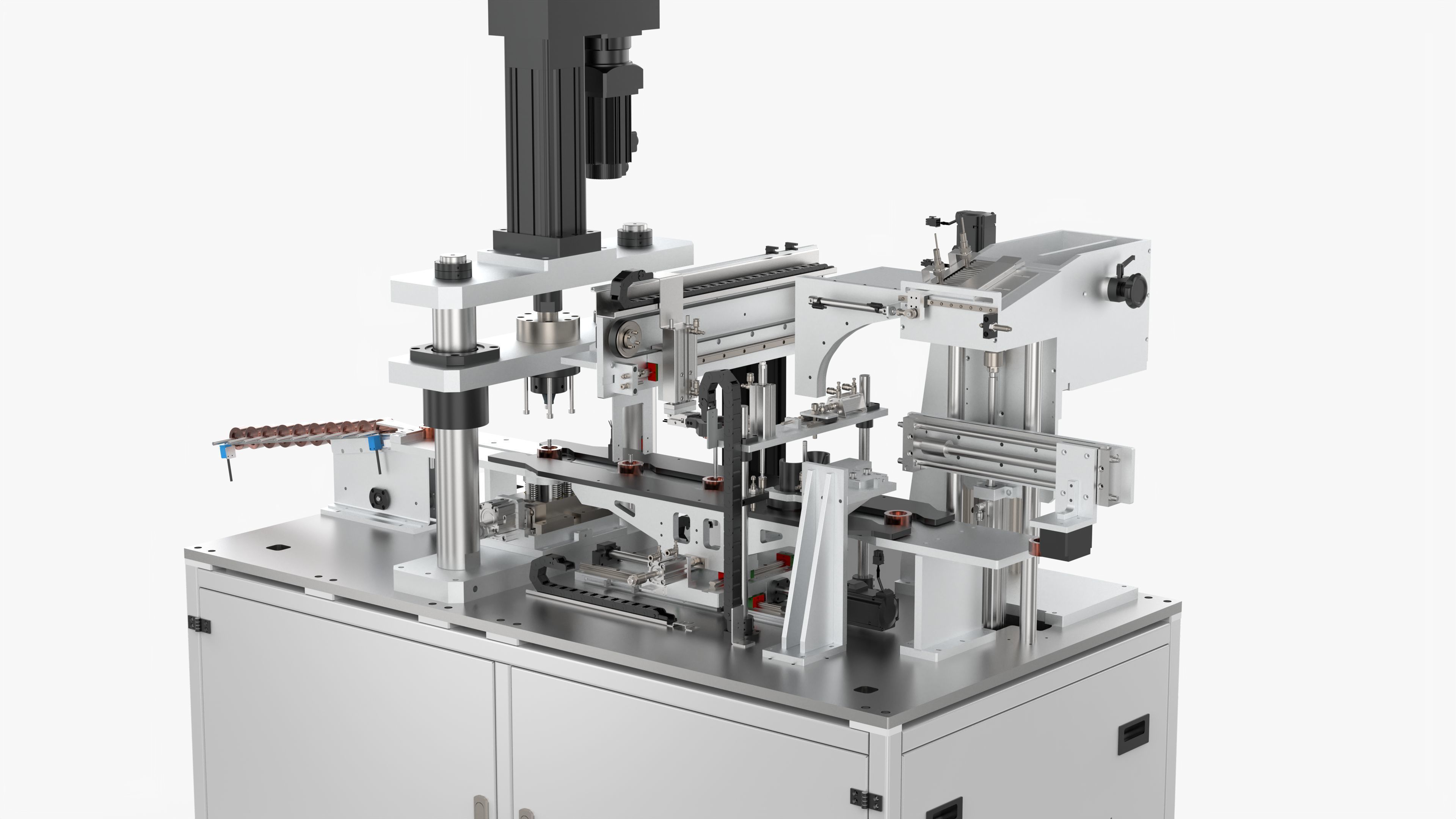 Automatic Permanent Magnet Rotor Into Shaft Assembly Machine 3D model ...