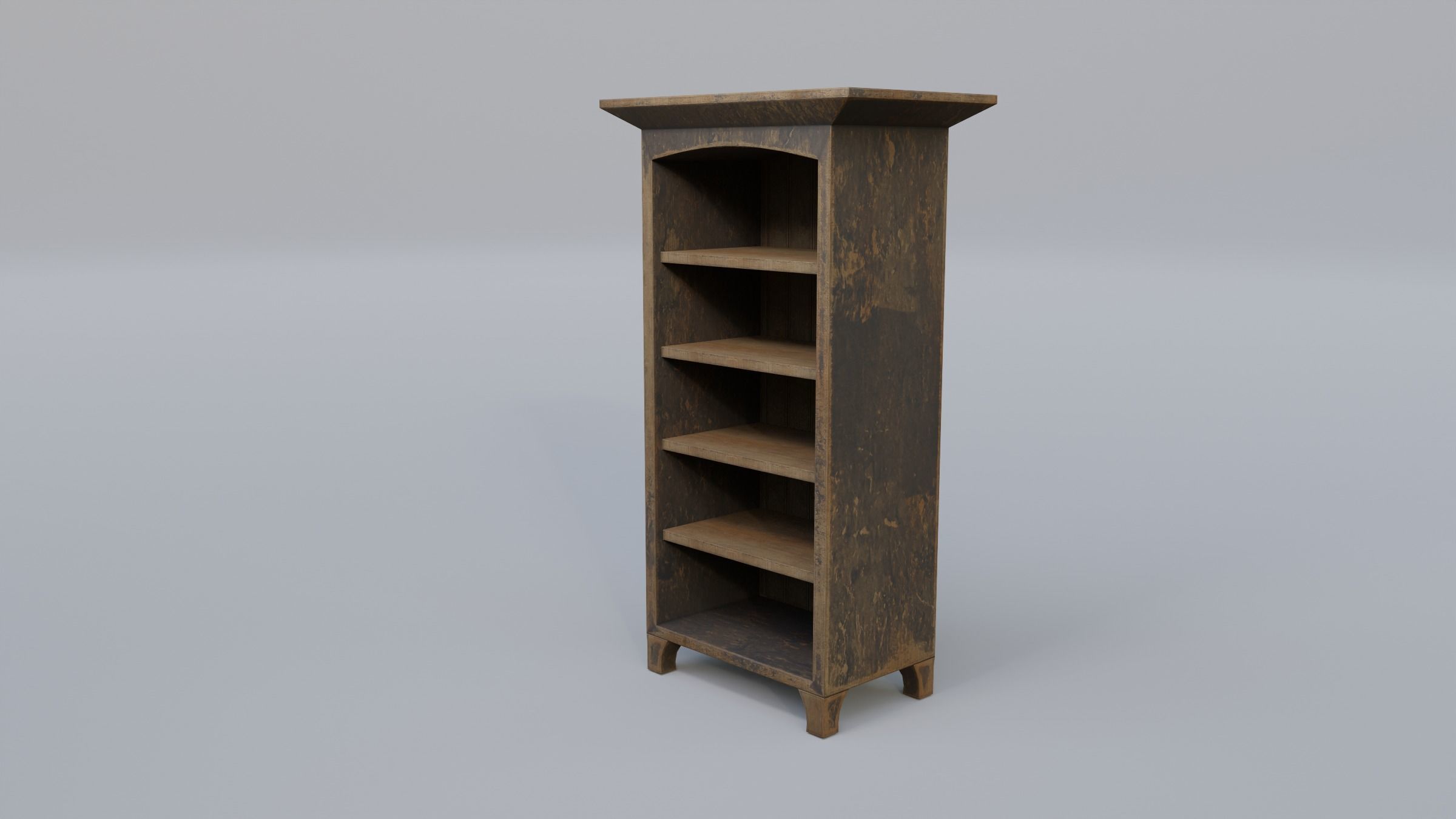 3D model Bookcase simple VR / AR / low-poly | CGTrader