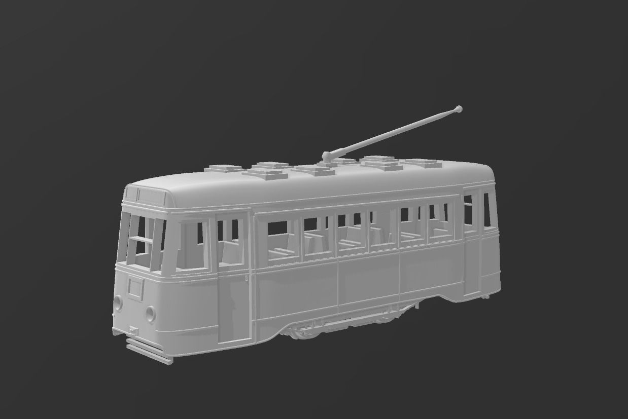1947 LISBON TRAM SCALE 1 87 3D model 3D printable | CGTrader