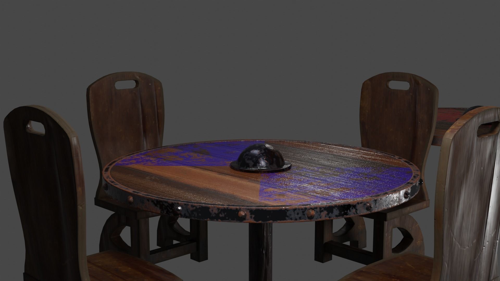 Tables and chairs for a medieval tavern 3D model | CGTrader