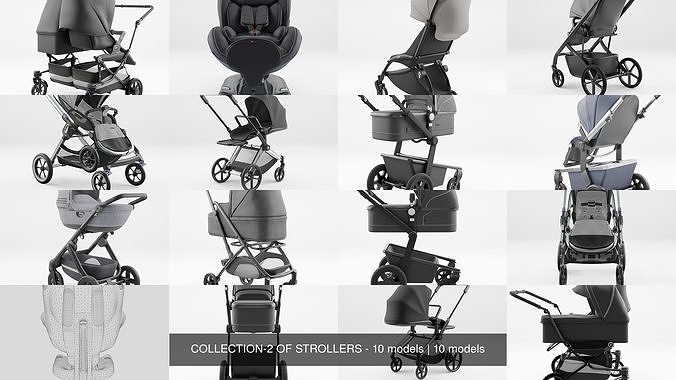 COLLECTION-2 OF STROLLERS - 10 models VR / AR / low-poly | CGTrader