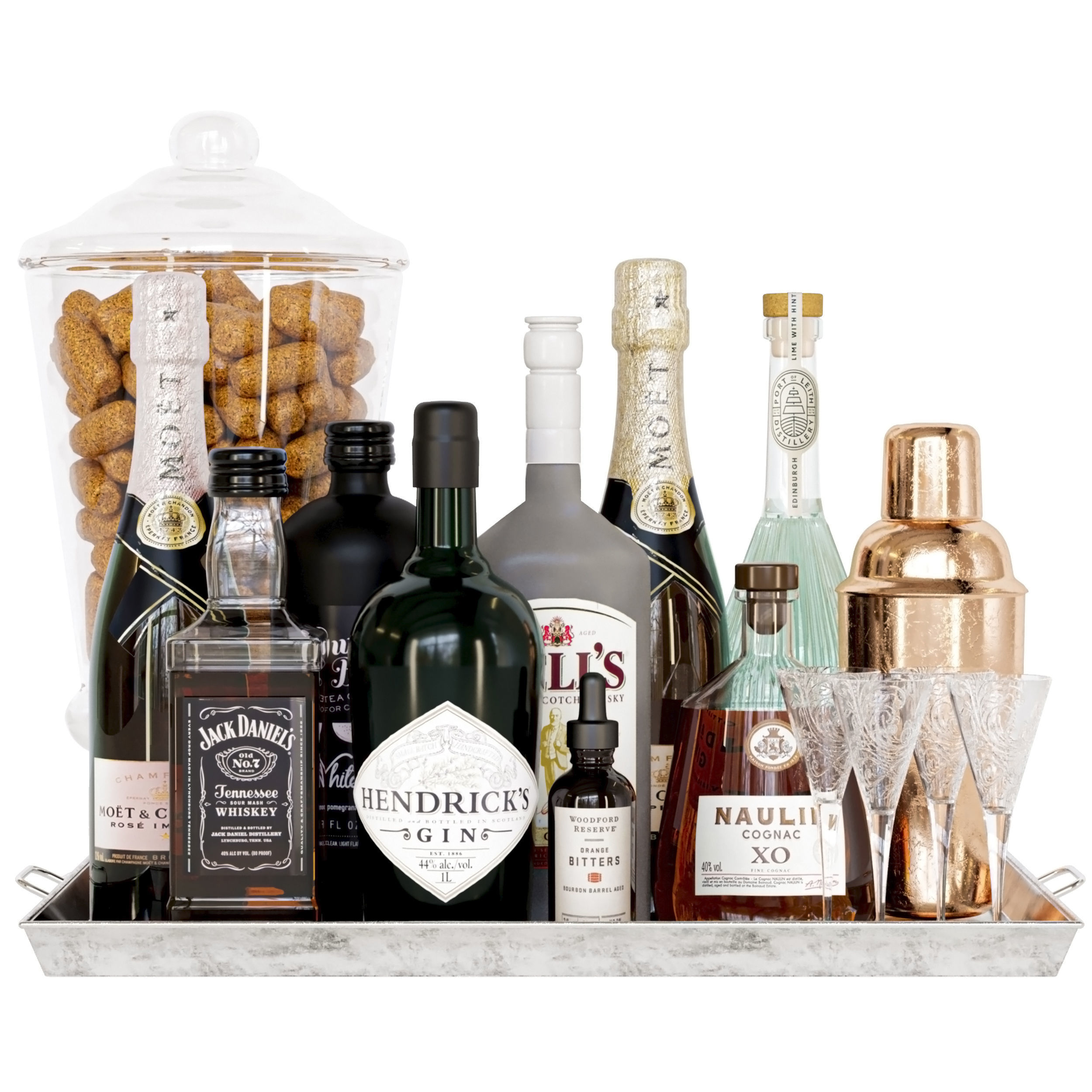 Alcohol set 55 3D model | CGTrader