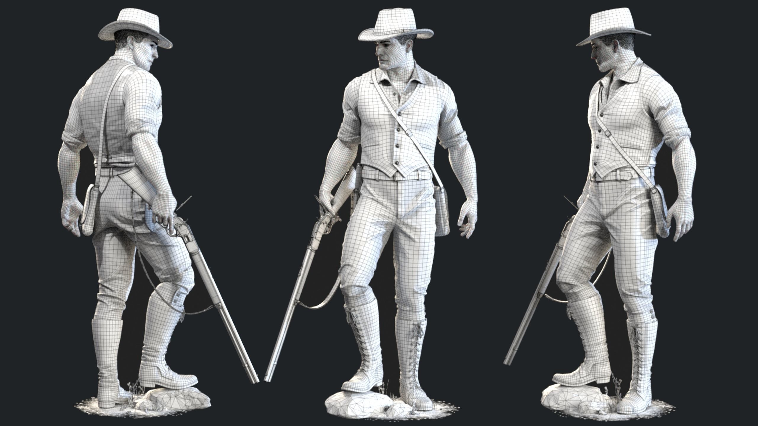 3D model 19th Century Adventurer VR / AR / low-poly | CGTrader