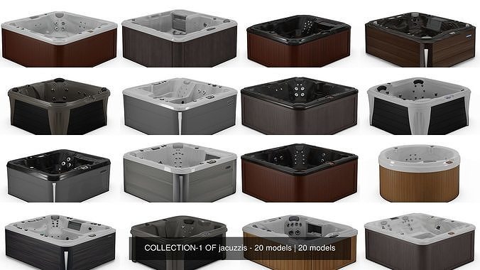 COLLECTION-1 OF jacuzzis - 20 models | CGTrader