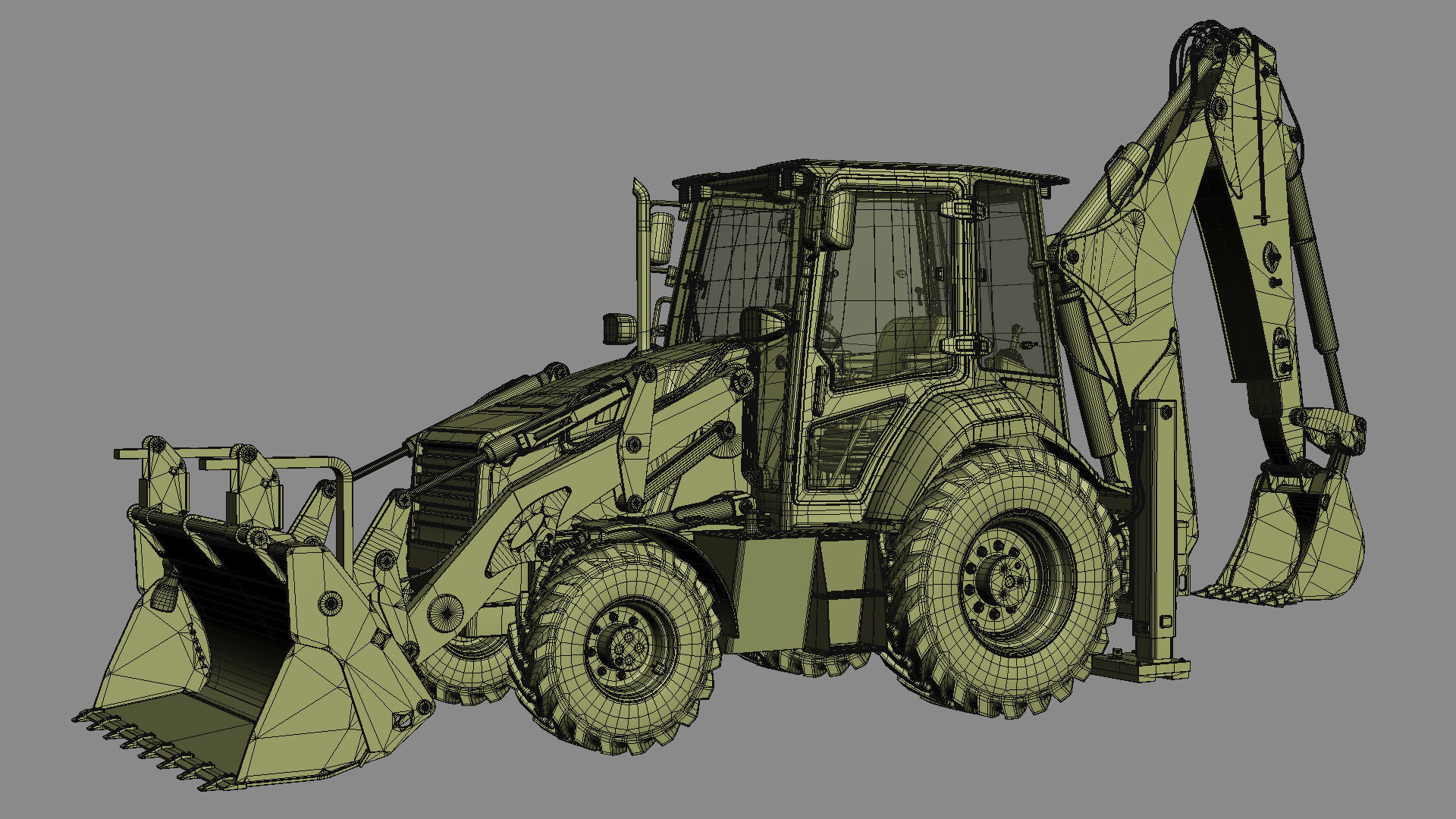 Backhoe Loader 3D model | CGTrader