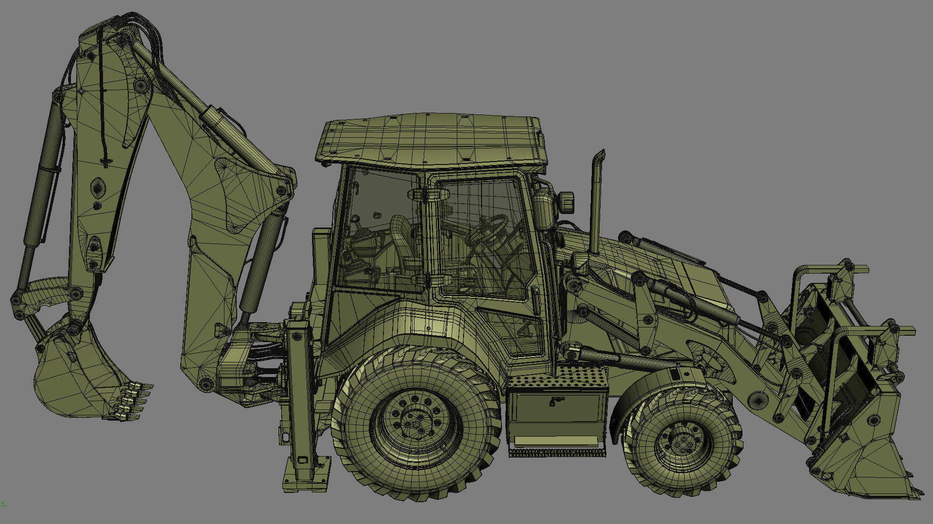 Backhoe Loader 3D model | CGTrader