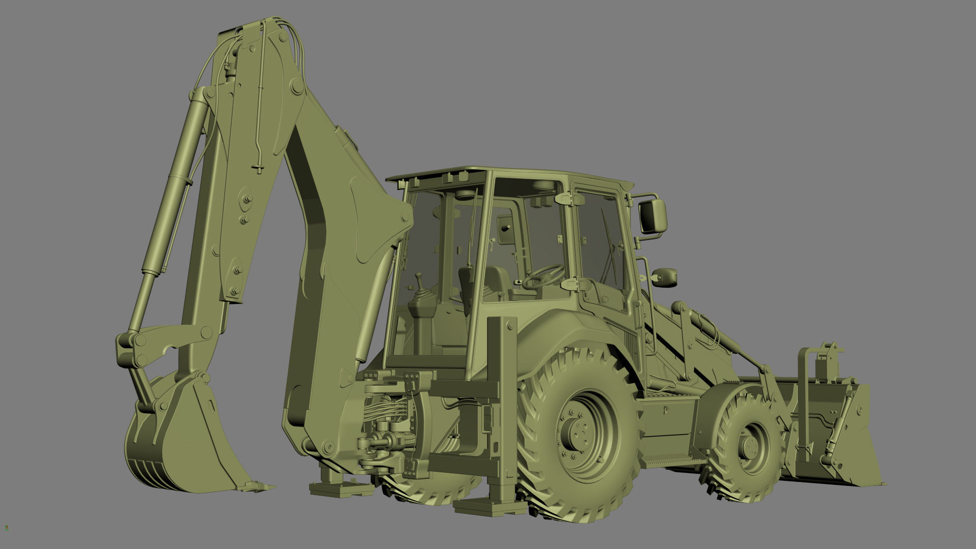 Backhoe Loader 3D model | CGTrader