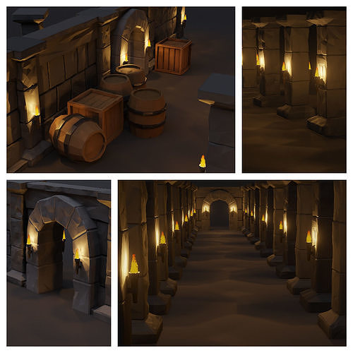 Dungeon assets pack 3D model | CGTrader
