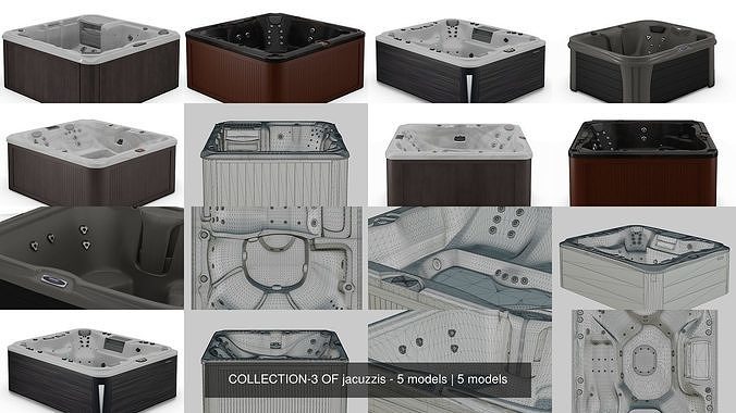 COLLECTION-3 OF jacuzzis - 5 models VR / AR / low-poly | CGTrader