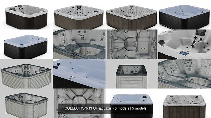 COLLECTION-13 OF jacuzzis - 5 models | CGTrader