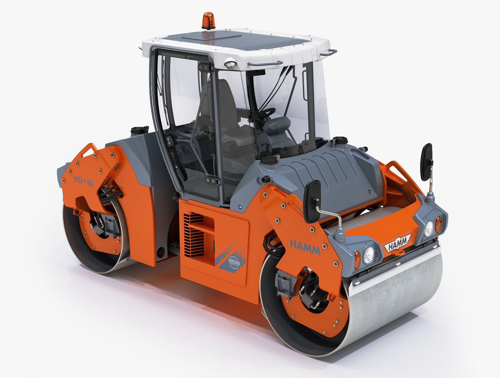 Articulated Tandem Road Roller 3D model | CGTrader