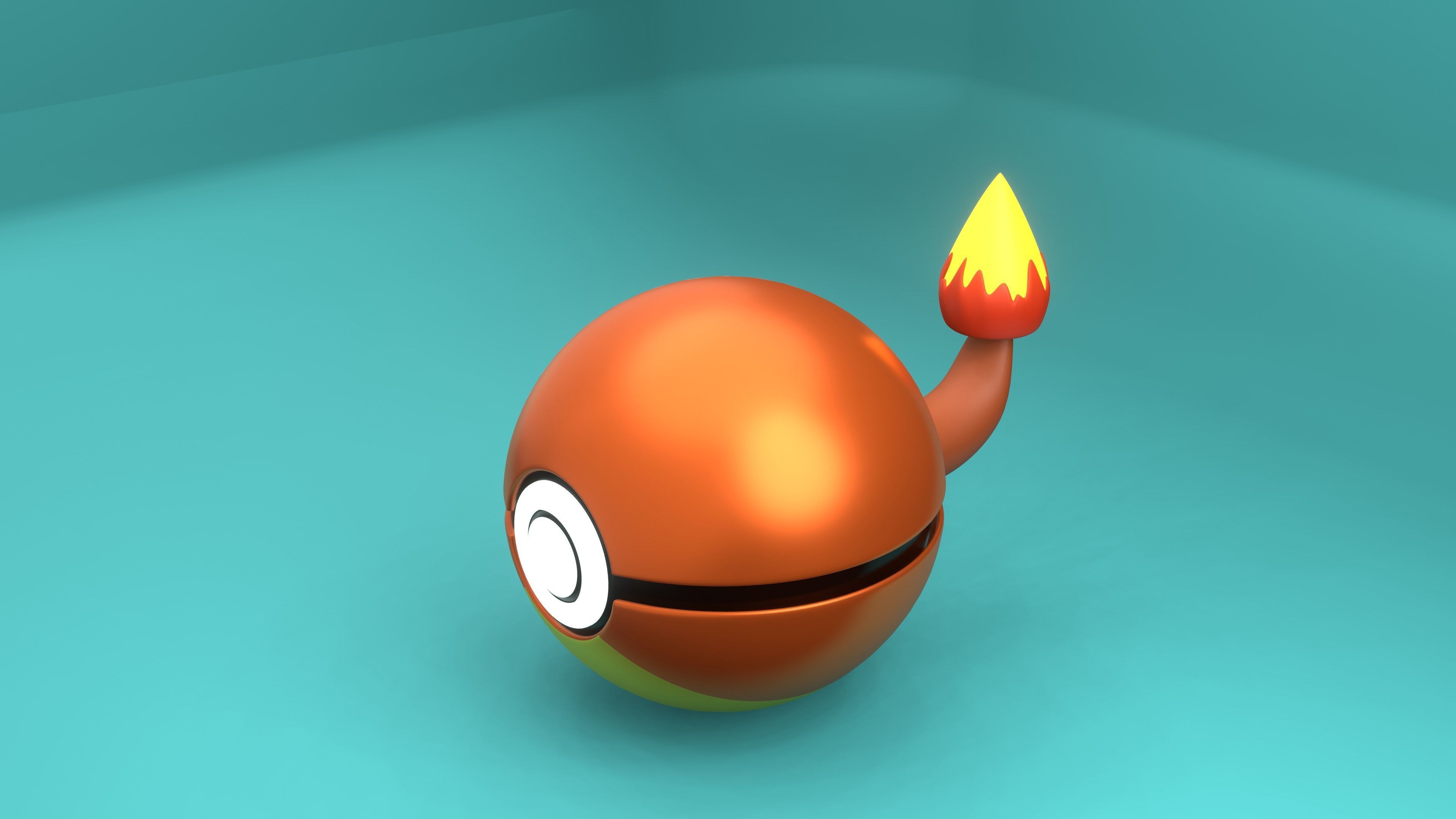 3D model CHARMANDER BALL VR / AR / low-poly | CGTrader