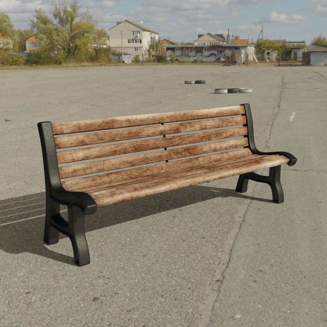 3D model Bench park VR / AR / low-poly | CGTrader