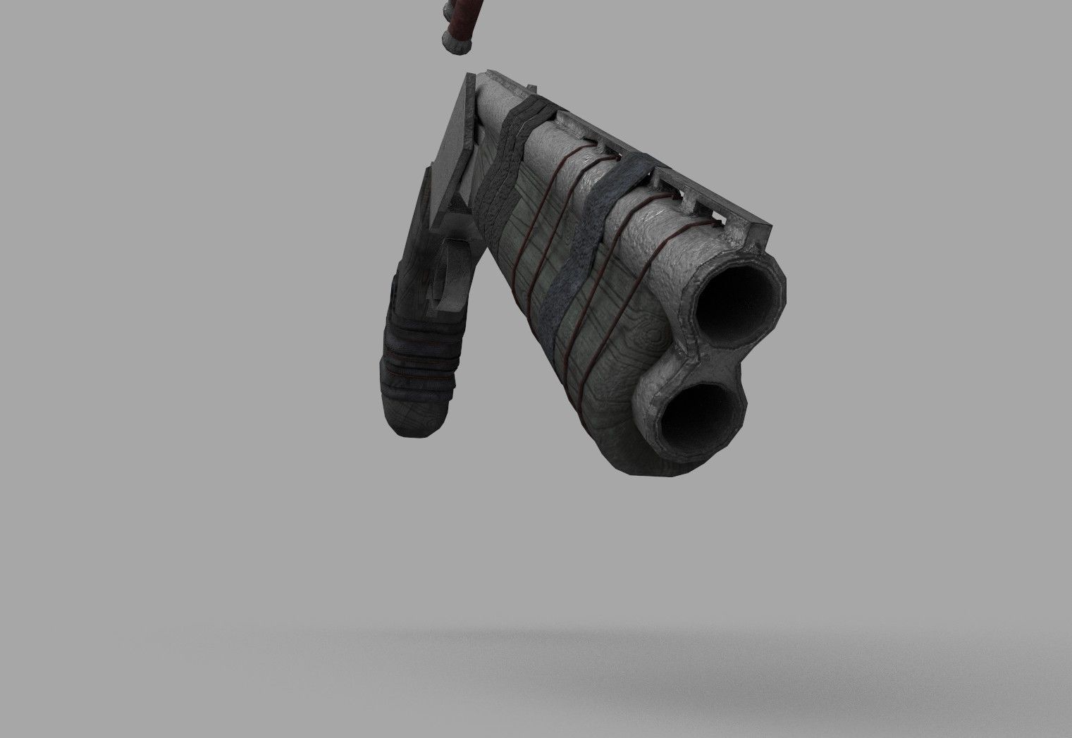 double-barreled homemade sawn-off shotgun free VR / AR / low-poly 3D model | CGTrader