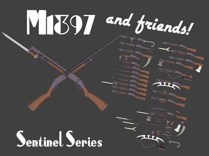 3D model Sentinel Series M1897 VR / AR / low-poly | CGTrader