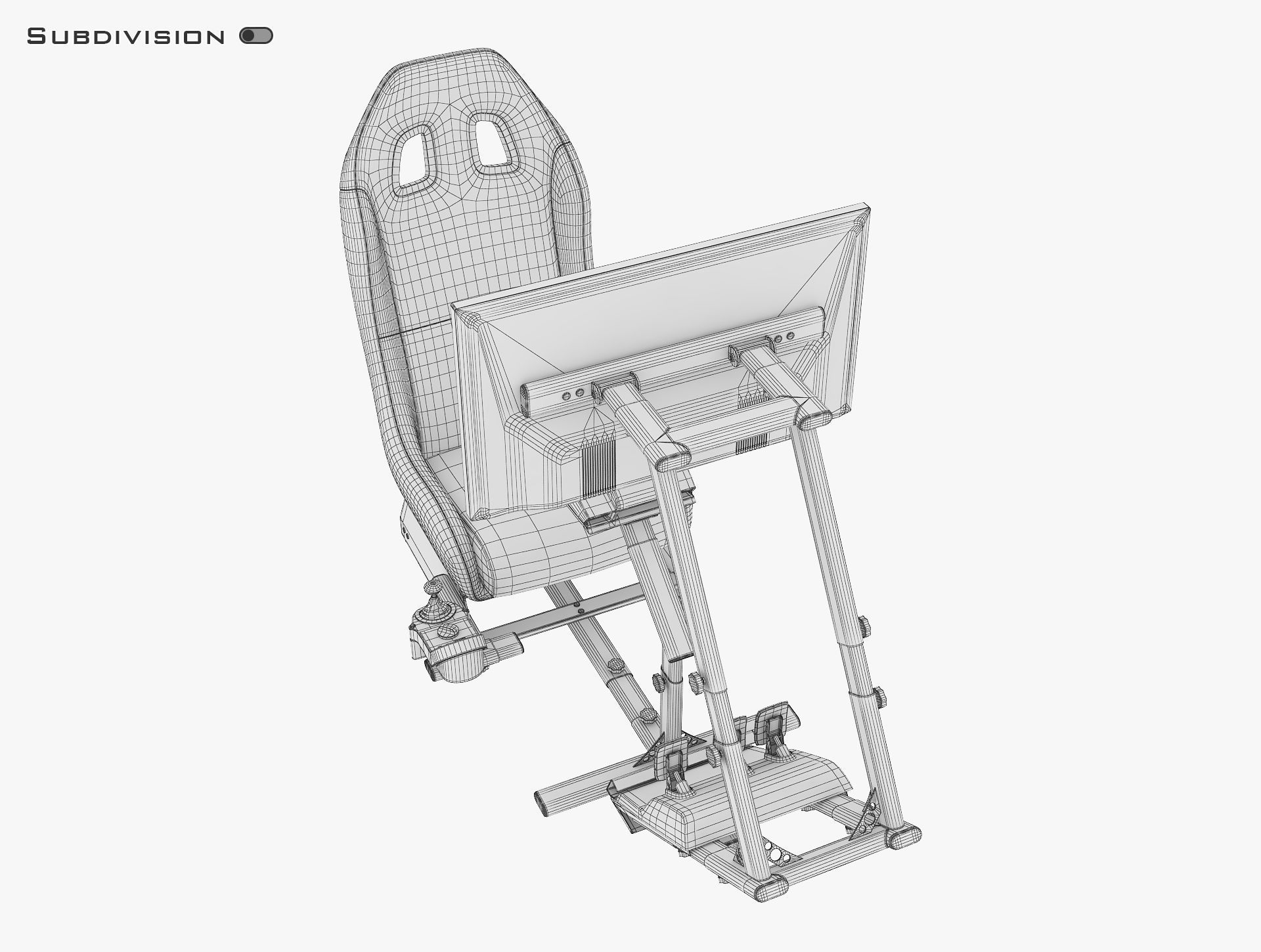 Racing Game Simulator Display v 1 3D model | CGTrader