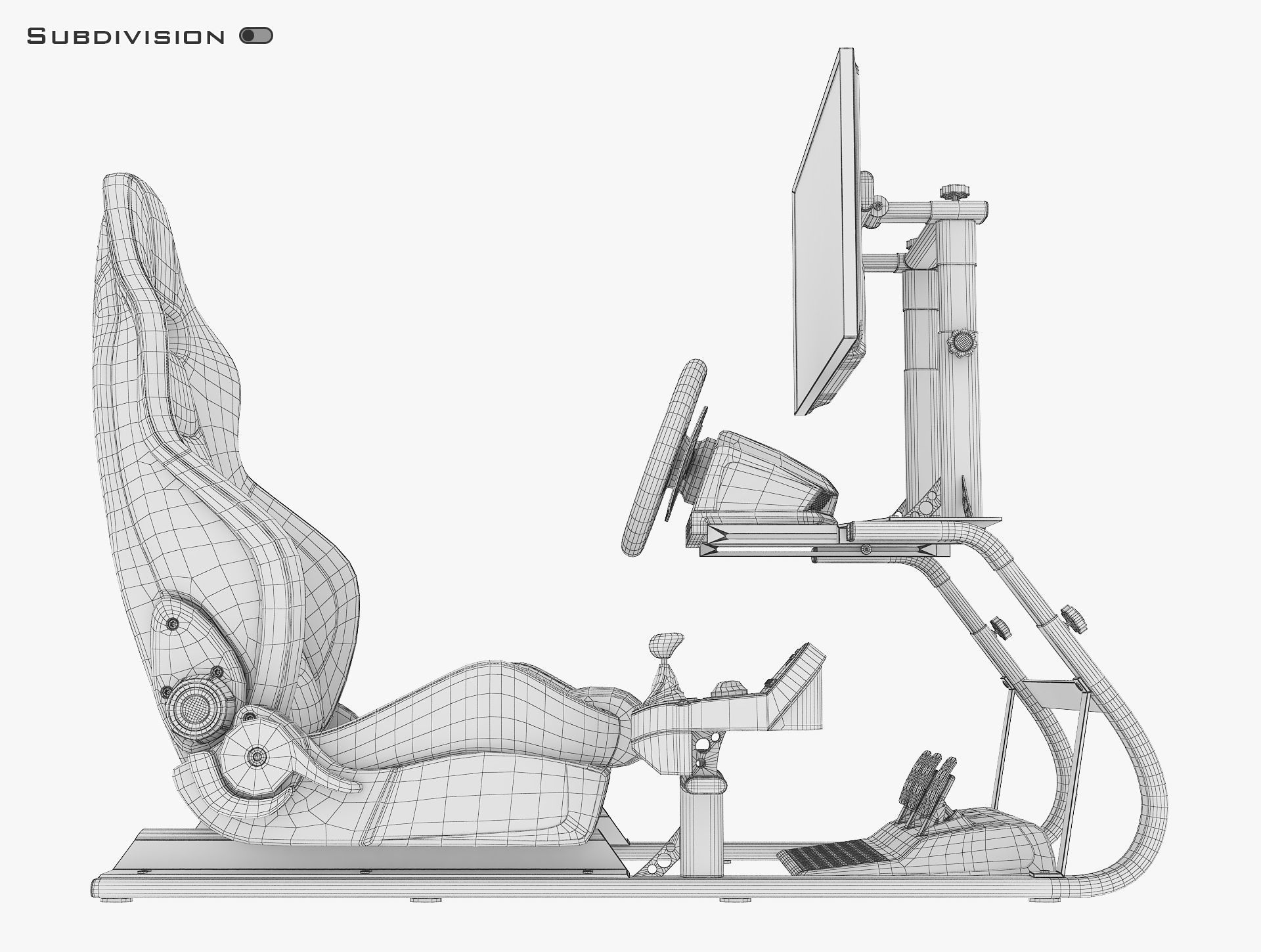 Racing Game Simulator Display v 2 3D model | CGTrader