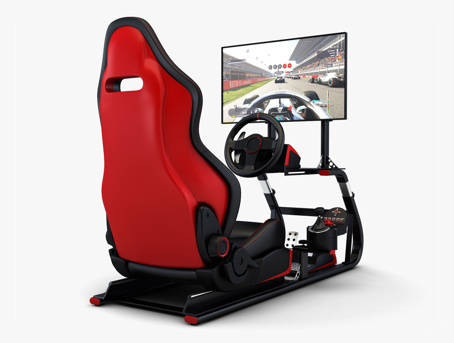 Racing Game Simulator Display v 2 3D model | CGTrader
