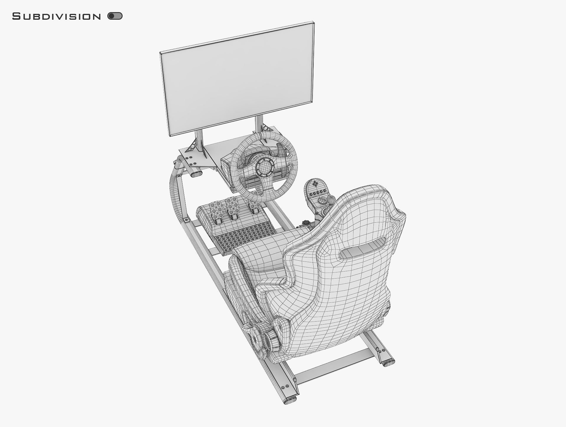 Racing Game Simulator Display v 2 3D model | CGTrader