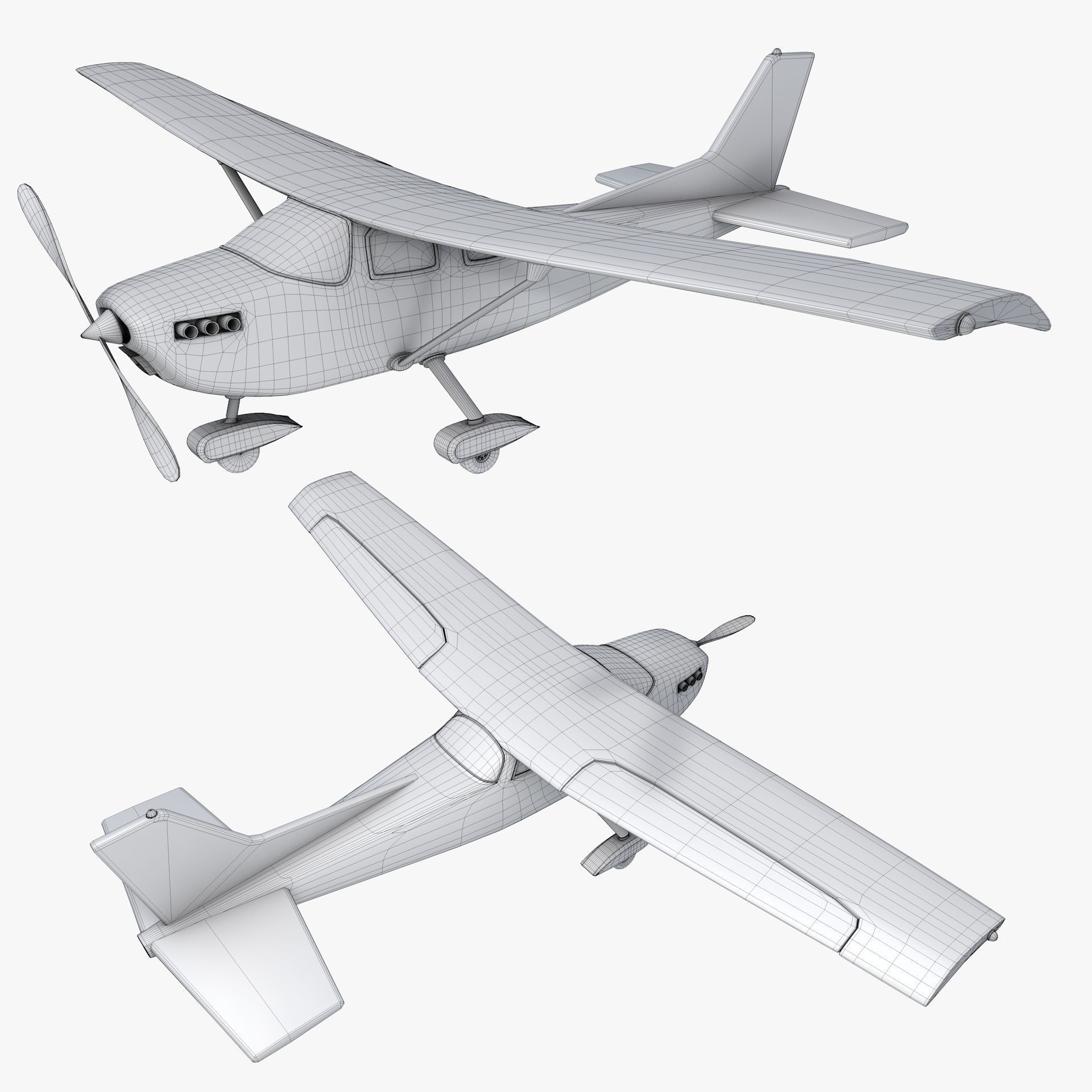 3D model Skycatcher Aircraft Aviation Plane VR / AR / low-poly | CGTrader