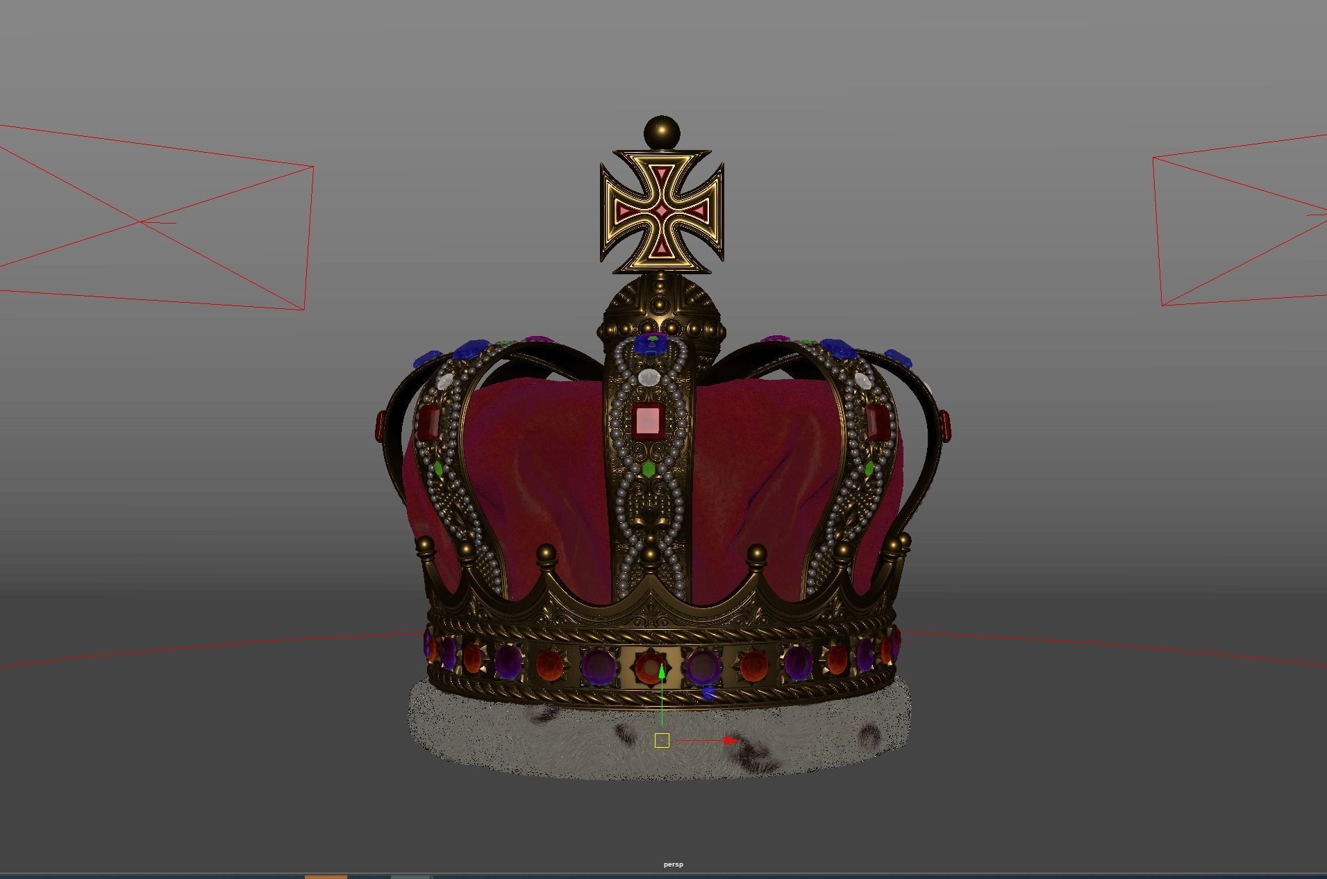 European royal crown high poly material map 3D model | CGTrader