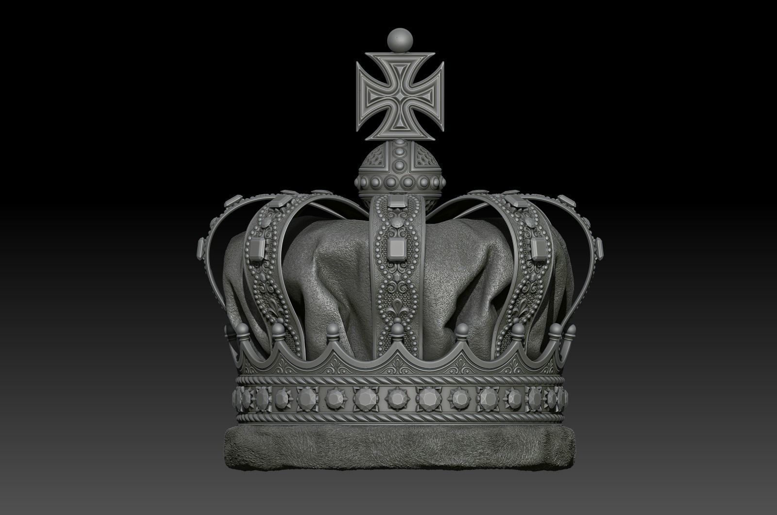 European royal crown high poly material map 3D model | CGTrader