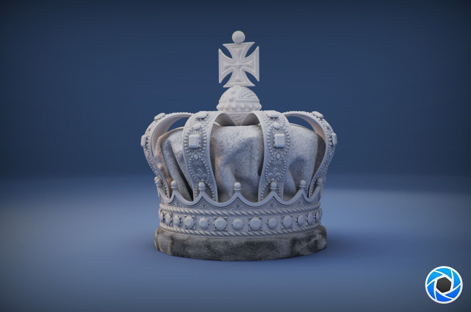 European royal crown high poly material map 3D model | CGTrader