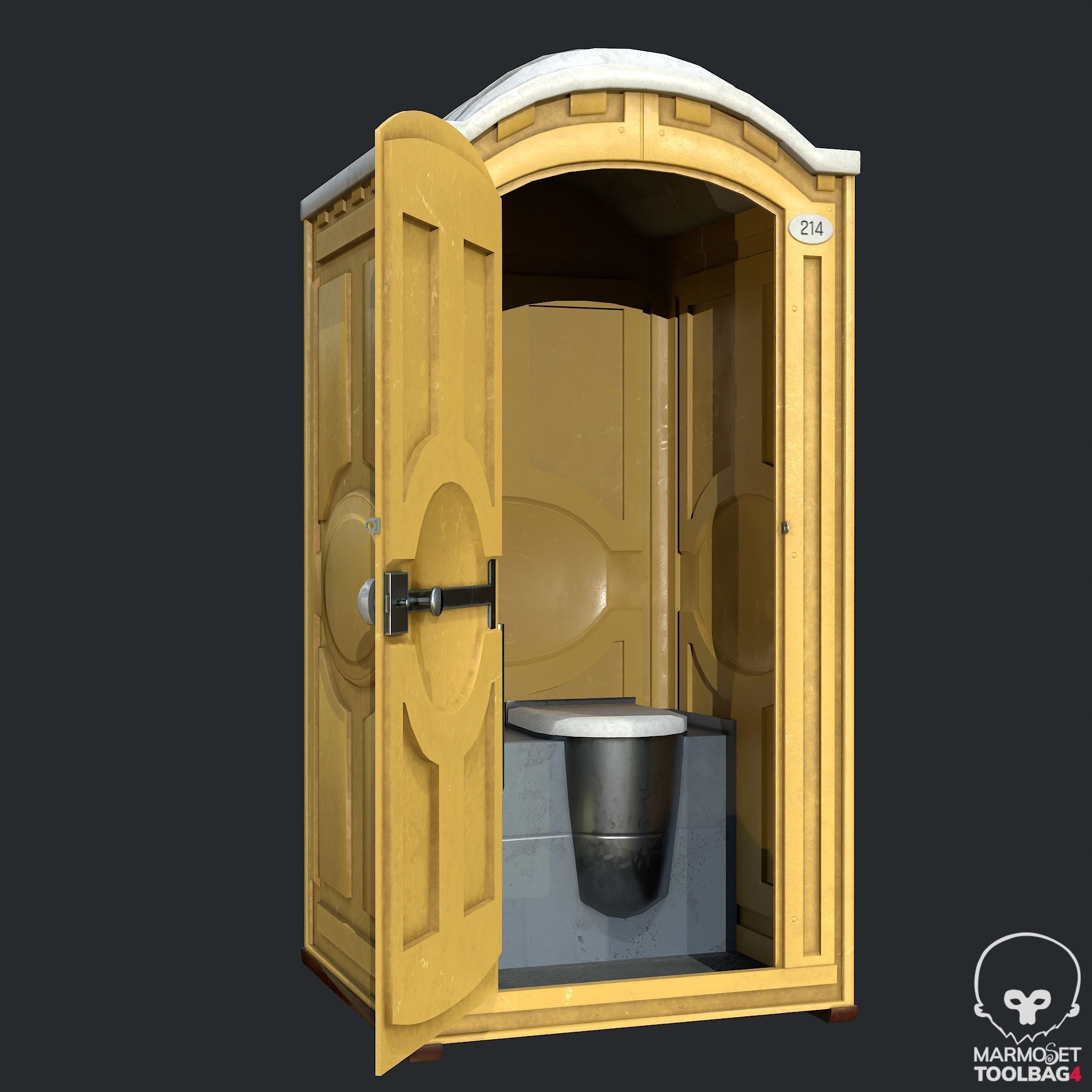 3D model PBR Portable Toilet - WC VR / AR / low-poly | CGTrader