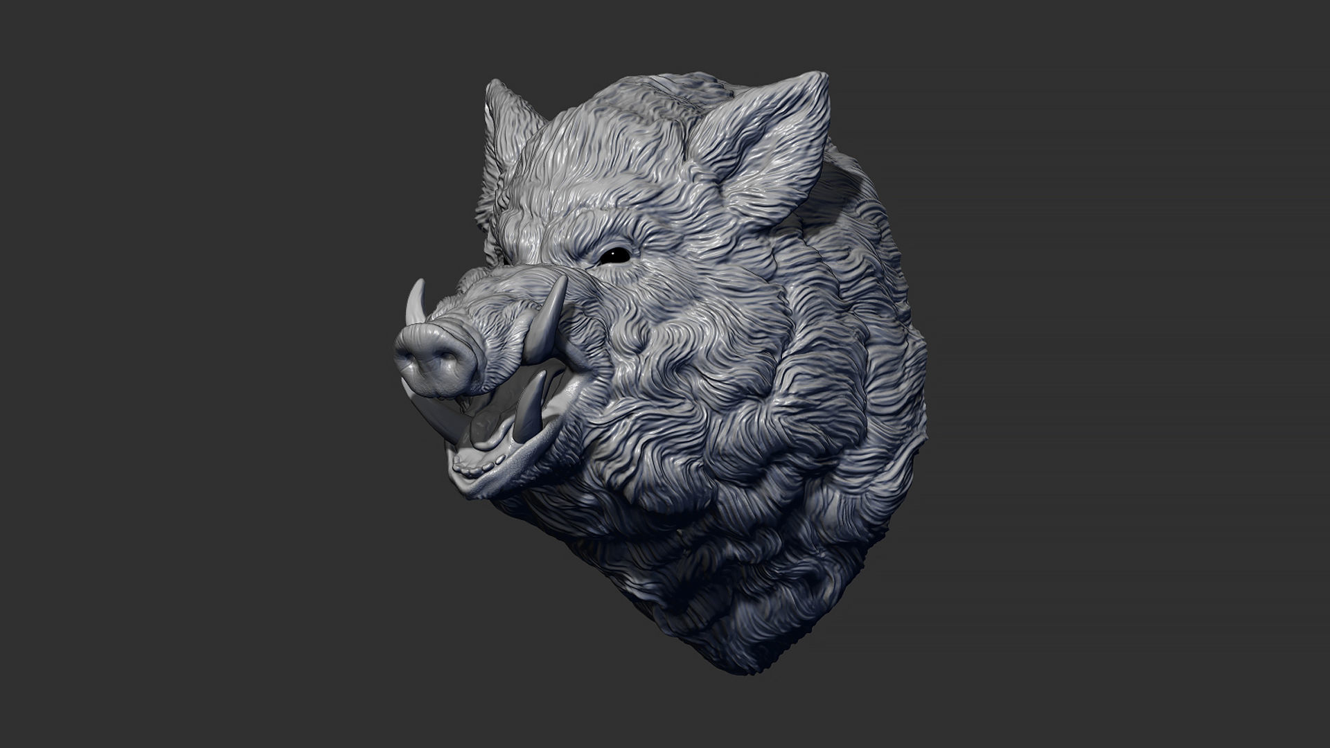 Wild boar hog 3D model 3D printable | CGTrader