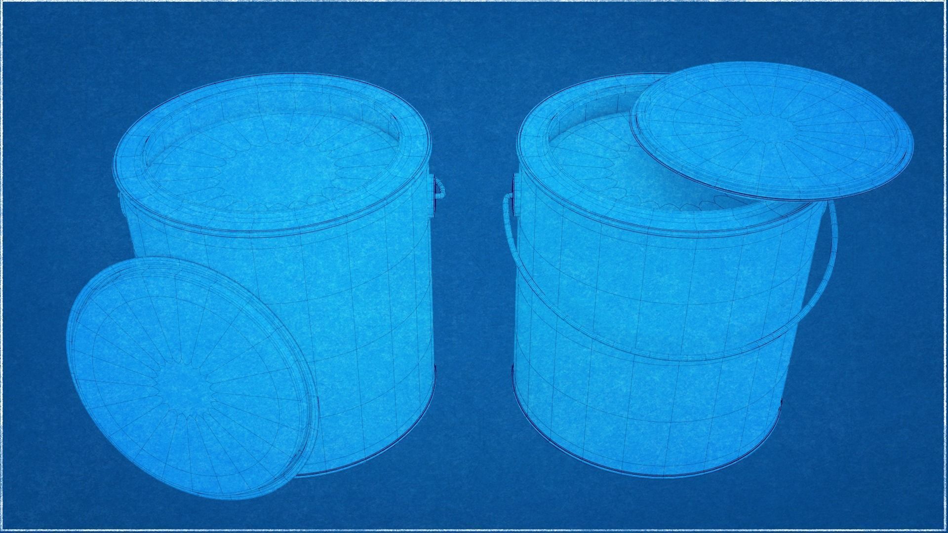 Paint Bucket Colors 3D model | CGTrader