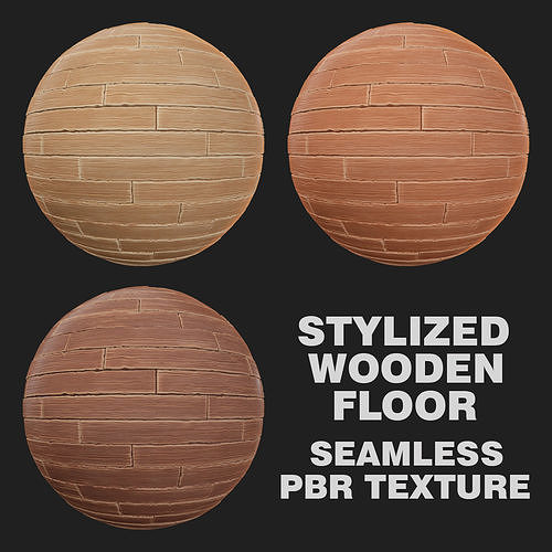 Stylized Wooden Floor Seamless PBR Texture Texture | CGTrader