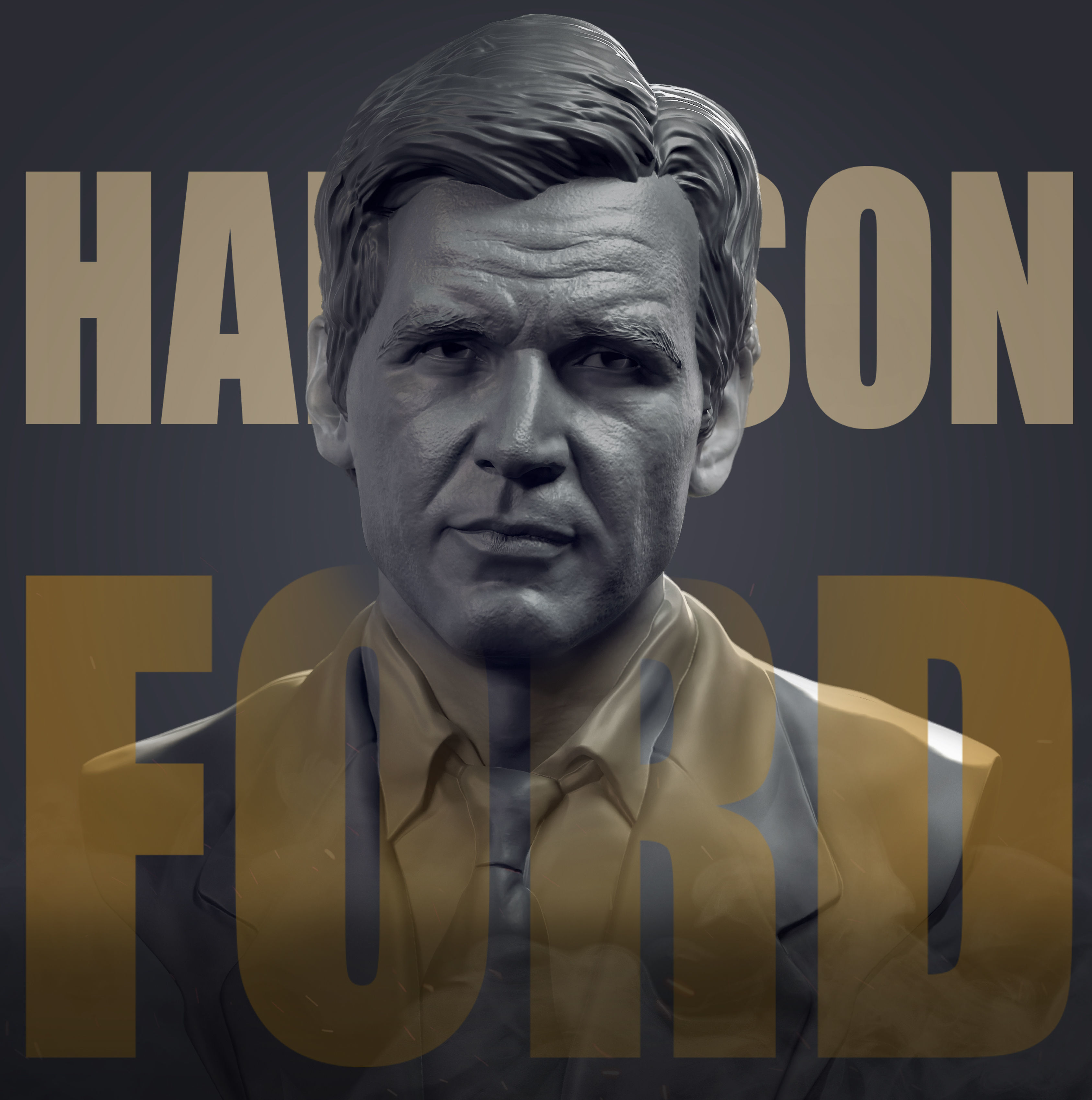 Harrison Ford 3D model 3D printable | CGTrader